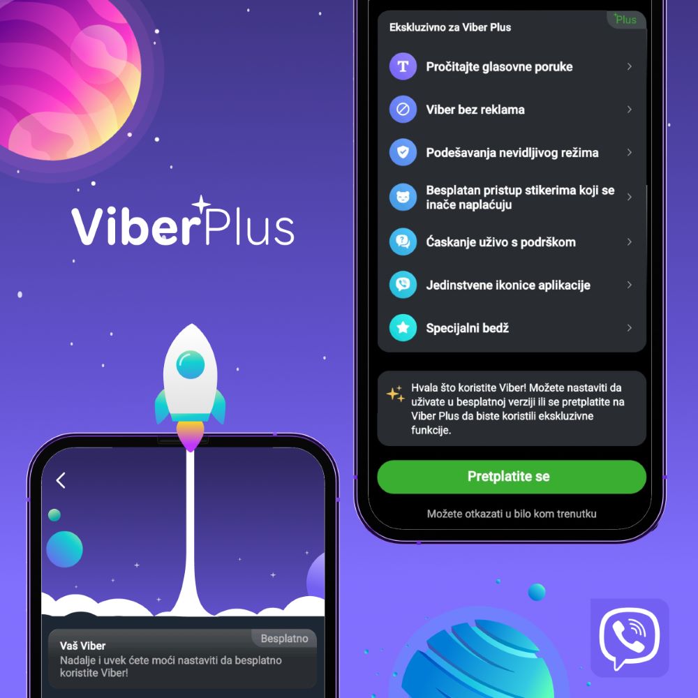Rakuten Viber uveo Viber Plus premijum servis za korisnike u Srbiji i Bosni i Hercegovini - Nira ...